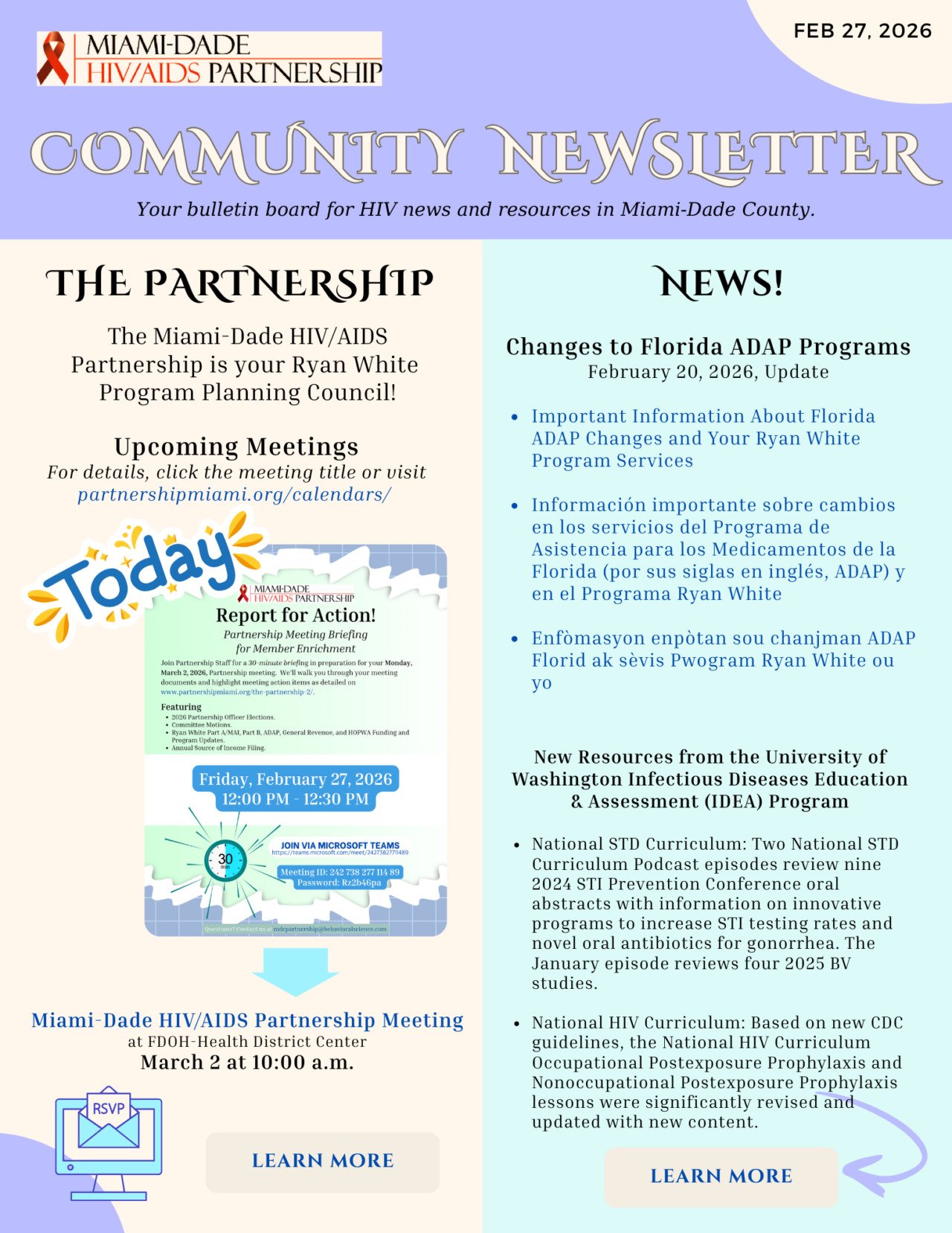 Community Newsletter | PartnershipMiami